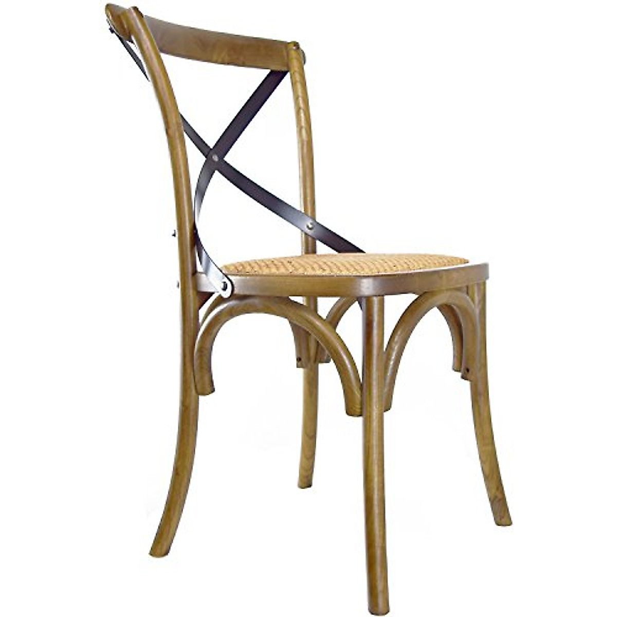 2xHome Cross Back Walnut Dining Chair