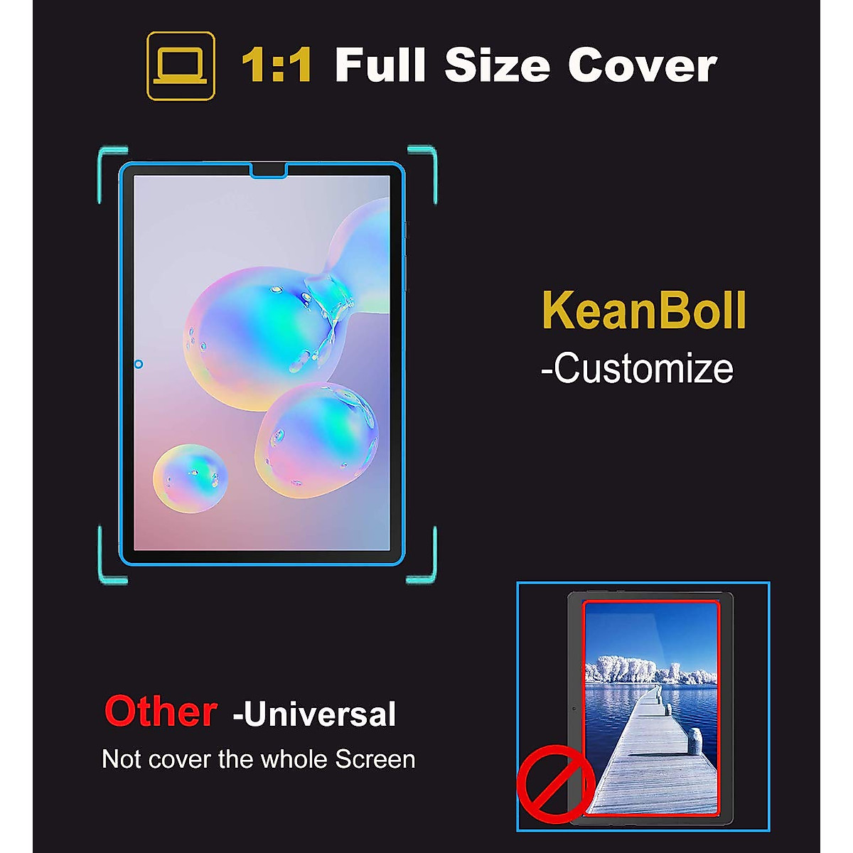 KEANBOLL 3 PACK Anti Glare Screen Protector for Samsung Galaxy Tab A7 Lite 8.7 inch Tablet(SM-T220/SM-T225), Anti Glare UV Screen Shield, Anti Fingerprint, Case Friendly, Matte