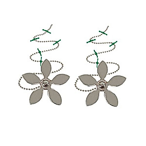 DrainWig Shower Drain Hair Catcher, Disposable Drain Protector, Silver Flower, 2 Pack