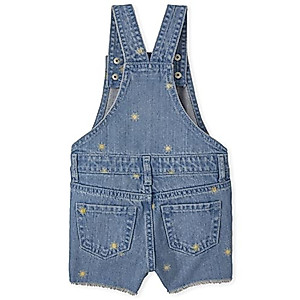 The Children's Place Baby and Toddler Girls Shortalls, Sun Denim, 12-18 Months