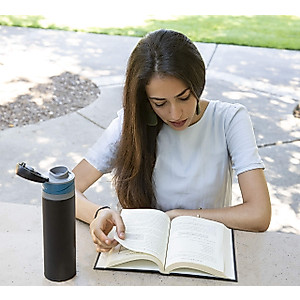 MIRA 16 oz Lightweight Insulated Travel Mug for Coffee, Tea - Stainless Steel One Touch Lid Tumbler - Keeps Hot or Cold - Black