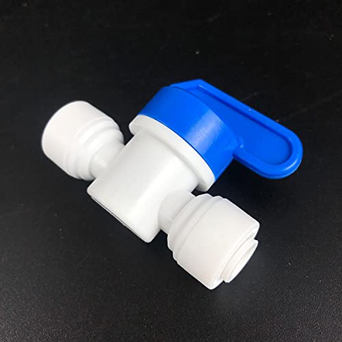 XINWOO OD Tube Quick Connector, 1/4" Shut Off Valve Switch Reverse Osmosis System Water Purifier Fitting,10 Pcs