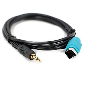 Xtenzi Aftermarket Replacement AUX in UNI Link Cable to 3.5mm compatible with Alpine KCE-237B Convertor Lead