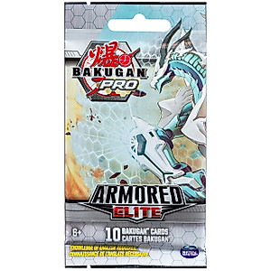Bakugan Pro, Armored Elite Booster Pack with 10 Collectible Trading Cards, for Ages 6 and Up
