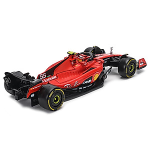 Xiangtat 1/43 Bburago 1:43 F1 2023 Ferrari SF23 55# Carlos Sainz Alloy Car Die Cast Car Model Collection Gift (SF23 55# W/Helmet)