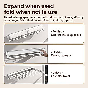 ADUUNKA Wall Mounted Laundry Drying Rack,Drying Rack Clothing Wall Mount,Foldable Clothing Rack,etractable Clothes Drying Rack