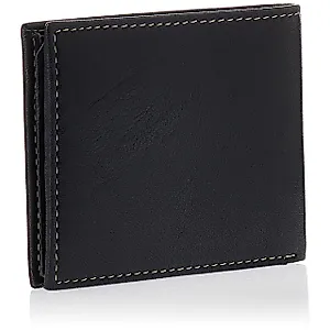 Timberland mens Leather Wallet With Attached Flip Pocket, Black (Blix), One Size