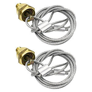 2 Pack of ¼” NPT Air Tank Drain Valve with 60" Cable, Air Brake Reservoir Drain Valve Air Compressor Drain Valve For Semi Trucks Replaces Haldex 12105 N3613AD