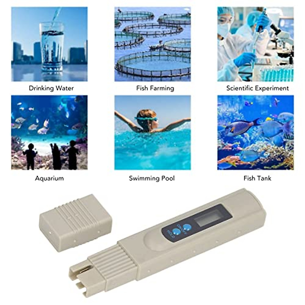 Water Quality Tester, Alloy Probe Digital TDS Meter with Backlight for Home Use
