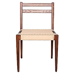 Amazon Brand – Stone & Beam Jane Mid-Century Dining Chair, Set of 2, 19.5"W, Ash Wood, Brown