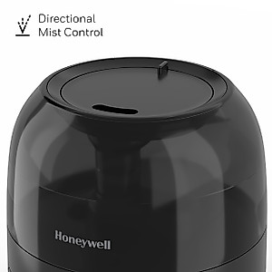 Honeywell Mini Cool Mist humidifier, Easy to Fill and Clean, humidifier for small Bedroom, Kids Rooms, or office. Ultra Quiet Operation and Auto Shut-Off - Black, HUL525B