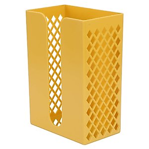 DOITOOL Paper Towel Dispenser Countertop Multifold Paper Towel Holder Hand Towel Dispenser for Home Kitchen Bathroom Restaurant (Yellow)
