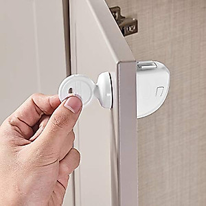 BBTKCARE Cabinet Locks for Babies | Adhesive Magnetic Baby Locks | Baby Proofing | Set of 4 Locks and 1 Keys