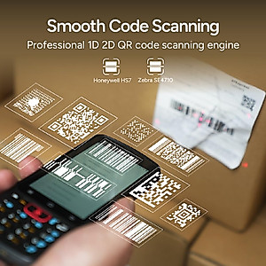 MEFERI Android Barcode Scanner ME40K, Equip with SE4710 Zebra Scanner, 4”Screen 4+64GB 5180mAh, Android 12 PDA Handheld Computer with Keypad Qualcomm CPU, 1D/2D/QR, Rugged 4G GPS NFC, PDA for WMS