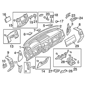 Kerman 8C3Z-2513562-AC in-Dash Cup Holder for 2011-2016 Ford F250 F350 F450 F550 (Steel Grey) by Kallia