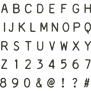 Sizzix Alphanumeric Label Dies, Multicolor