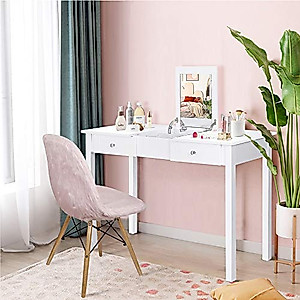 GIA Contemporary Armless Wood Legs and Removable Faux Fur Chair Cover, Champagne Pink