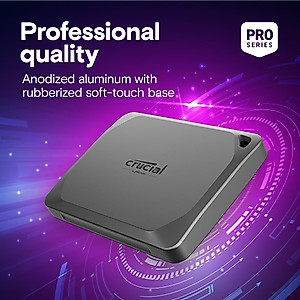 Crucial X9 Pro 1TB Portable SSD – Up to 1050MB/s Read and Write, Water and Dust Resistant, with Mylio Photos+ Offer – USB 3.2 External Solid State Drive – CT1000X9PROSSD902