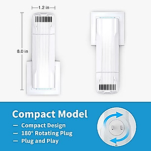 Plug in Air Purifier, Portable UV Air Purifier for Viruses and Bacteria, Keep Air Clean for Bedroom, Kitchen, Bathroom, Pet Area, Small Rooms