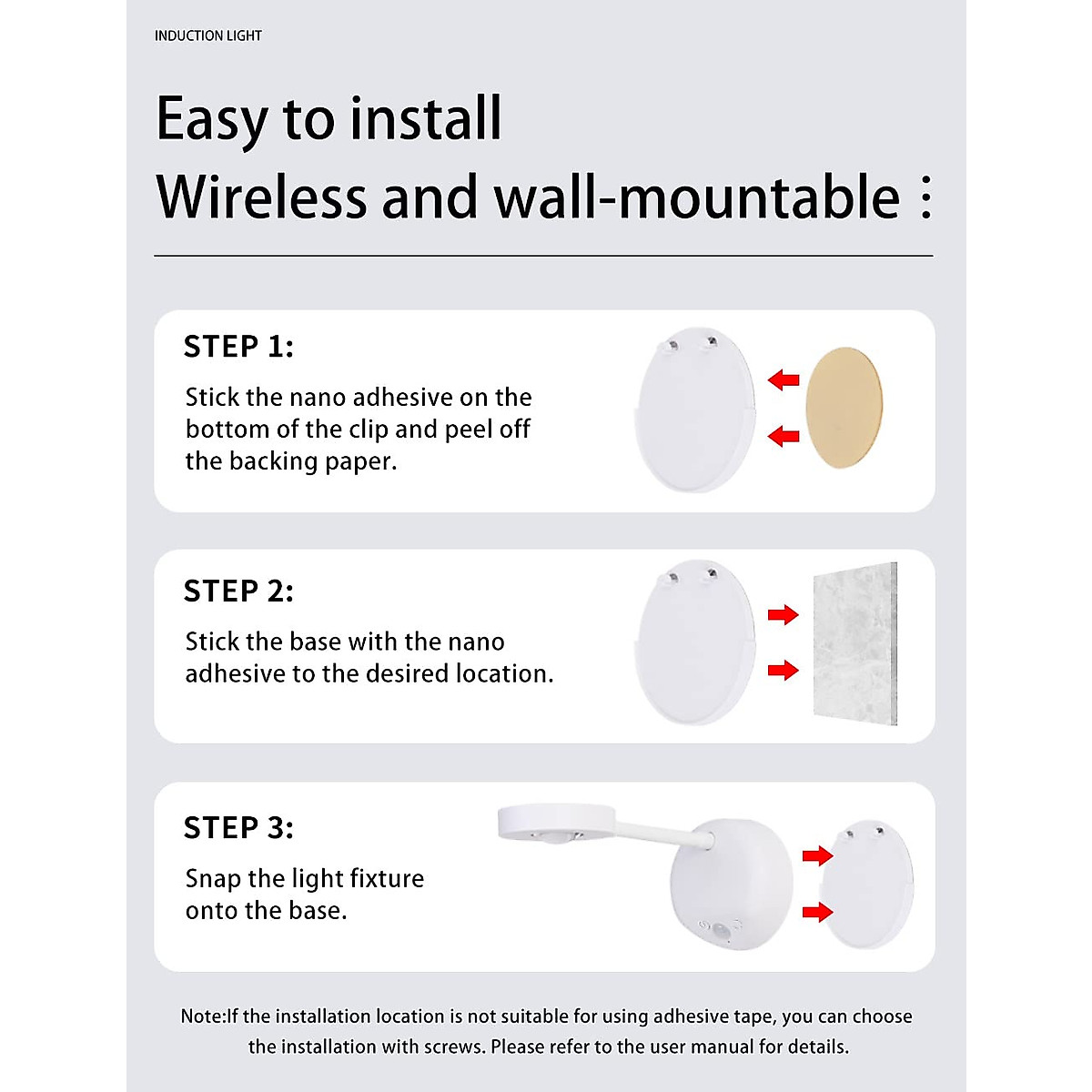 GARTO Spotlight Battery Operated, Motion Sensor Picture Light LED Cat-Eye Bulb Wall Sconce, Stick on Display Accent Lighting Dimmable 360° Rotation Rechargeable for Paintings (White, 1Pack)