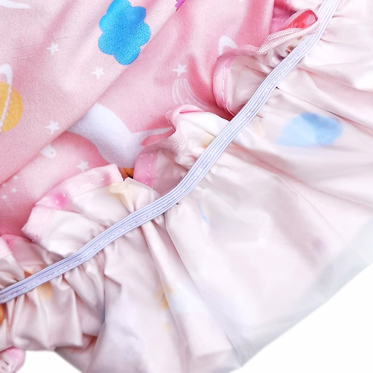 HOMESJUN Shower Cap, 3 Packs Waterproof Reusable Bath Caps for Women Hair, Double Layers Elastic Shower Hat Hair Protection