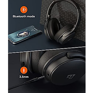 INFURTURE Active Noise Cancelling Headphones, H1 Wireless Over Ear Bluetooth Headphones, Deep Bass Headset, Low Latency, Memory Foam Ear Cups,40H Playtime, for Adults, Kids, TV, Travel, Home Office