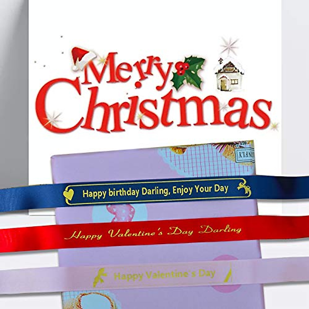 USUPERINK 3PK Compatible Label Tape Replacement for Brother P-Touch TZ-RW34 TZe-RW34 TZeRW34 TZRW34 Gold on Red Satin Ribbon Embellish Fabric Tapes Work with PT D210 PTD400AD 12mm 0.47'' x 13.1ft(4m)