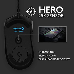 Logitech G413 SE Full-Size Mechanical Gaming Keyboard G403 Hero 25K Gaming Mouse