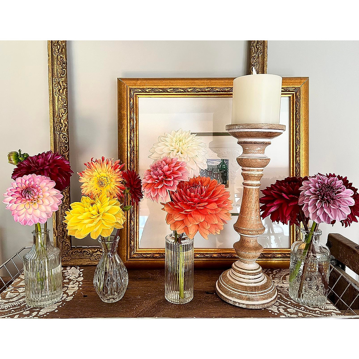 BIGIVACA Set of 30 Clear Bud Vases for Wedding Centerpieces and Table Decor