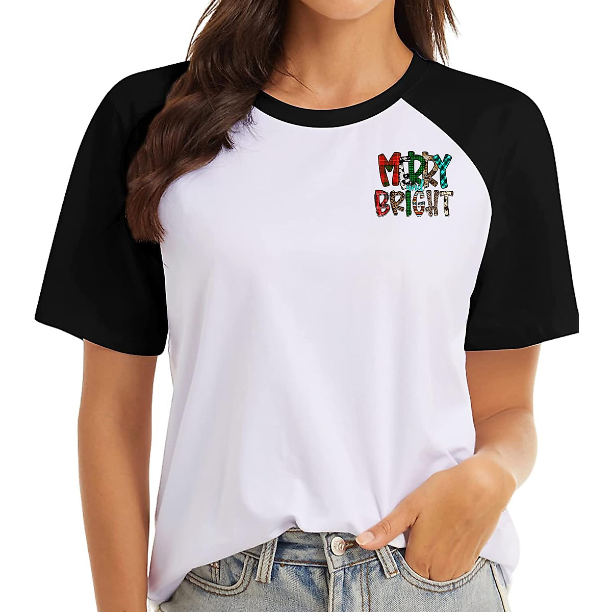 TZSANXMY Merry Christmas Iron On Decals Christmas Tree Santa Claus Iron On Transfer Heat Transfers Patches for Clothing Washable Xmas Heat Press Sticker 9pcs Small Size