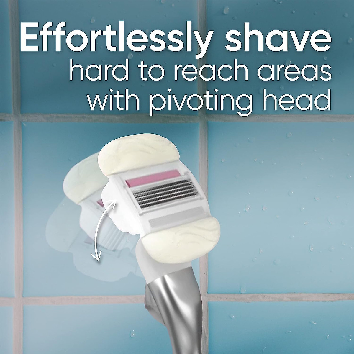 Gillette Venus Comfortglide with Olay Sugarberry Womens Razor Handle + 2 Blade Refills, Silver, 1 Count