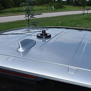 Tram 240-B 5-Inch Black Steel NMO Magnet Mount with RG58 Coaxial Cable and UHF PL-259 Connector