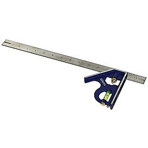 IRWIN Tools Combination Square, Metal-Body, 16-Inch (1794471), Blue