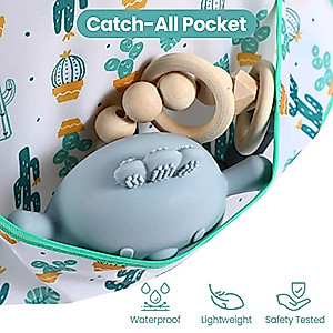 Yahenda 10 Packs Long Sleeve Baby Bibs Waterproof Sleeve Bib Baby Smock for Eating Soft Toddler Bib Baby Feeding Bib for 6-24 Month((Cute Style))