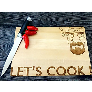Algis Crafts | Cutting Board - LET'S COOK | Housewarming Gift for Newlyweds, Birthday, Wedding Gifts | Laser Engraved Board for Couples | Handmade Chopping Board For Kitchen