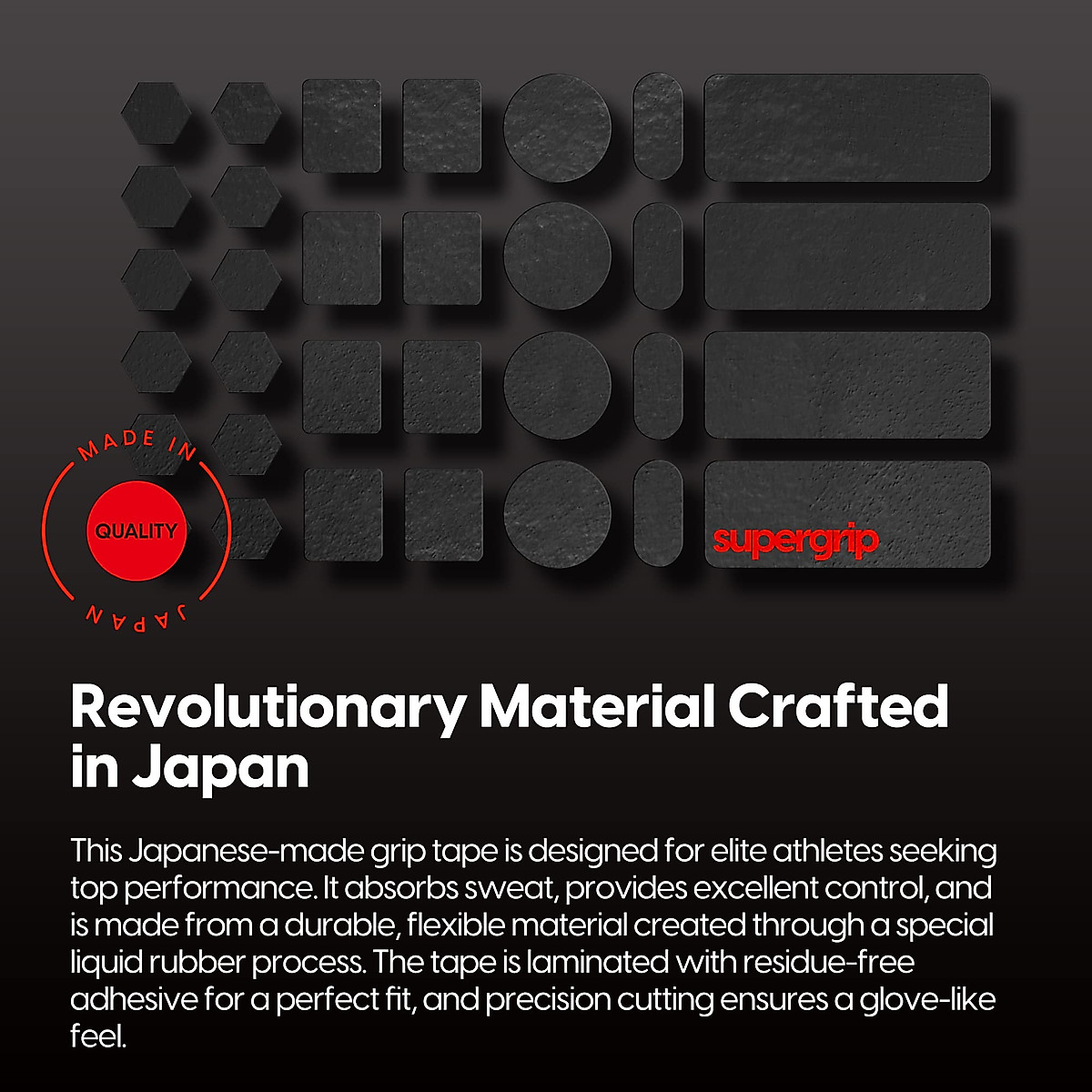 Pulsar Gaming Gears SUPERGRIP Pre-Cut 1 Universal Griptape Pre-Laminated Sweat Absorbing High Performance Universal Anti Slip Mouse Grip Tape Ultra-Thin 0.5mm (0.02in)