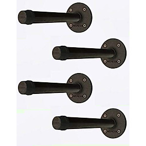 Black Iron Malleable Pipe Cap Fittings 1/2 Inch Threaded Pipes Nipples Caps - DIY Pipe Furniture - Industrial Piping - Plumbing Supplies 10 Pack