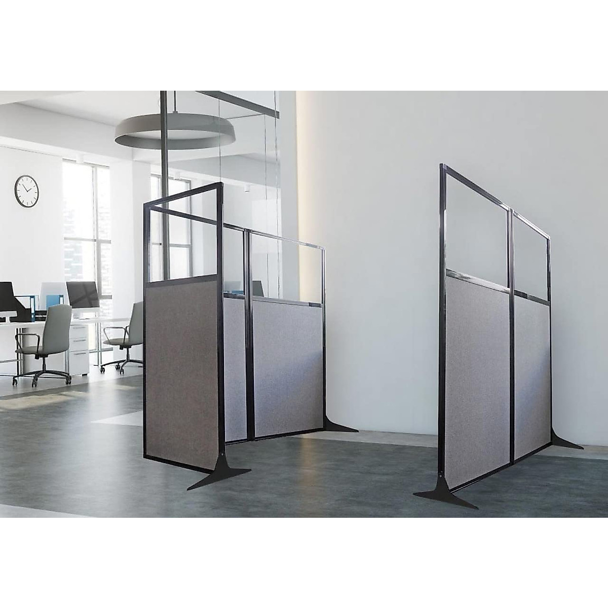 Versare Office Workstation Screen | Portable Wall Divider | Modern Cubicle | Freestanding Privacy Screen | Flexible Work Space | 1 Panel | 33" Wide x 70" Tall Blue SoundSorb Panels