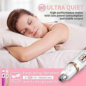 AREYZIN Nose Trimmer for Women Ladies Painless Ear and Nose Hair Trimmer for Men Eyebrow Facial Ear Hair Trimmer Nose Hair Clippers Professional, Waterproof, Dual-Edge Blade, Purple