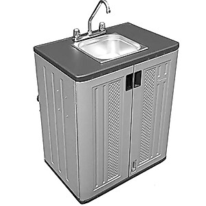 Concession Sinks - Standard Size Electric 1 Compartment with Hot Water for Food Vending Trailer, Hand Wash