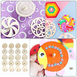 Toyvian 40 Pieces Wooden Wooden Spinning Tops Unfinished Wood Spinning Tops Kids Spinning Tops Toys Spinning Tops DIY