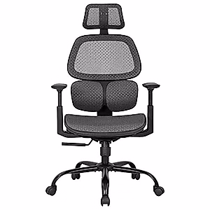 Ergonomic Office Chair, Desk Chair Computer Chair with Adjustable Arms Lumbar Support Swivel Rolling High Back Mesh Task Chair