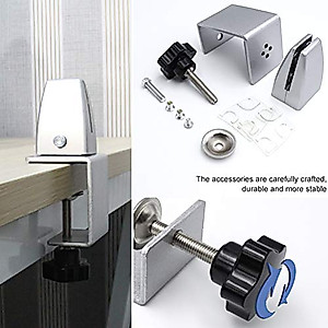 Hidyliu Desk Partition Clamp 2 Pack Partition Desk Mount Office Partition Clip, Office Partition Privacy Screen for Students Call Centers Offices Libraries Classrooms(silver)