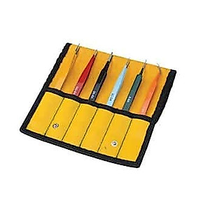 Aven Tools Non-Serrated Color Coded Tweezer Set; 6 Piece Set
