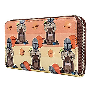 Loungefly x Star Wars The Mandalorian Bantha Ride AOP Zip Around Wallet
