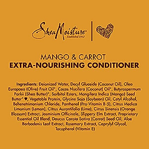 SheaMoisture Kids Conditioner for Kids Hair Mango and Carrot Sulfate Free Conditioner 7.7 oz