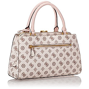 Guess Women's GUESS Briana Girlfriend Medium Satchel Crossbody Tote Bag Handbag - Cream Logo