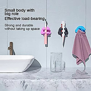 xhuoqdk 6PCS Silicone Toothbrush Hook Silicone Hook Bear Hook Razor Towel Plug Wire Key for Bathroom Living Room Kitchen Office Locker Dormitory Door (Black)