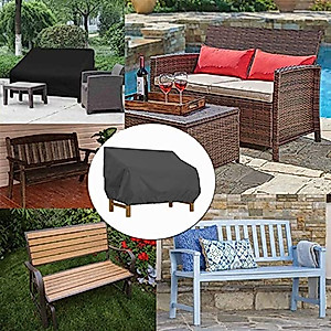 Outdoor Sofa Covers Waterproof Patio Furniture Covers Heavy Duty 600D Polyester UV Resistant Patio Cover with Air Vent and Handles (76"L x 32.5"D x 33"H)