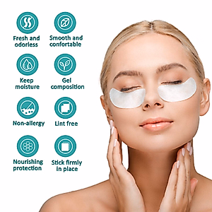 50 Pair Under Eye Pads, Eyelash Extension Lint Free Gel Patches for Beauty Salon False Eyelash Extensions Grafting (purple)